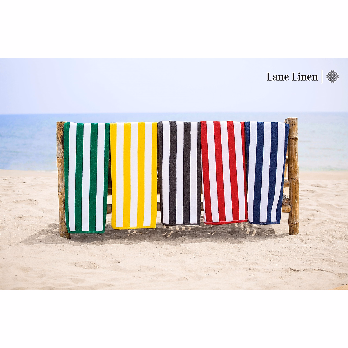 LANE LINEN 4 Pack Beach Towels - 100% Cotton Beach Towel with Beach Bag, Luxury Pool Towels for Adults, Quick Dry, Soft & Absorbent Oversized Beach Towel (36"x72"), Beach Essentials for Women - Red