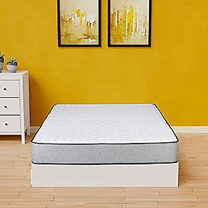 Greaton, 5/7/8/10 Inch Medium Firm High Density Foam Mattress, Comfortable Mattress for Cooler Sleep Supportive & Pressure Relief, Queen, White