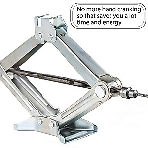 3 Pieces RV Leveling Scissor Jack Socket Drill Adapter Work with 1/4 Inch Hex Shank Tools Compatible with 3/4 Inch or 19mm Hex Drive Jacks