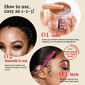 Red by Kiss Edge Fixer Color 24 HR Max Hold & 100% Gray Coverage 30mL (1.01 US fl.oz) Natural Black Perfect for Missing Edges