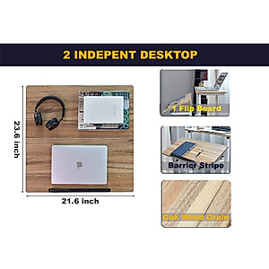 AIZ Mobile Standing Desk, Adjustable Computer Desk Rolling Laptop Cart on Wheels Home Office Computer Workstation, Portable Laptop Stand for Small Spaces Tall Table for Standing or Sitting, Oak