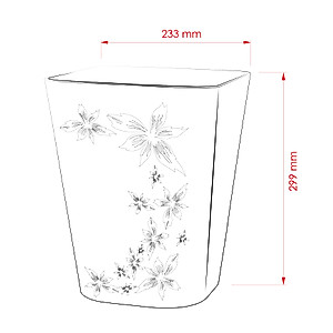 Mintra Home Trash Bins (Blue, 12 Liter (3 Gallon) - 2 Pack)