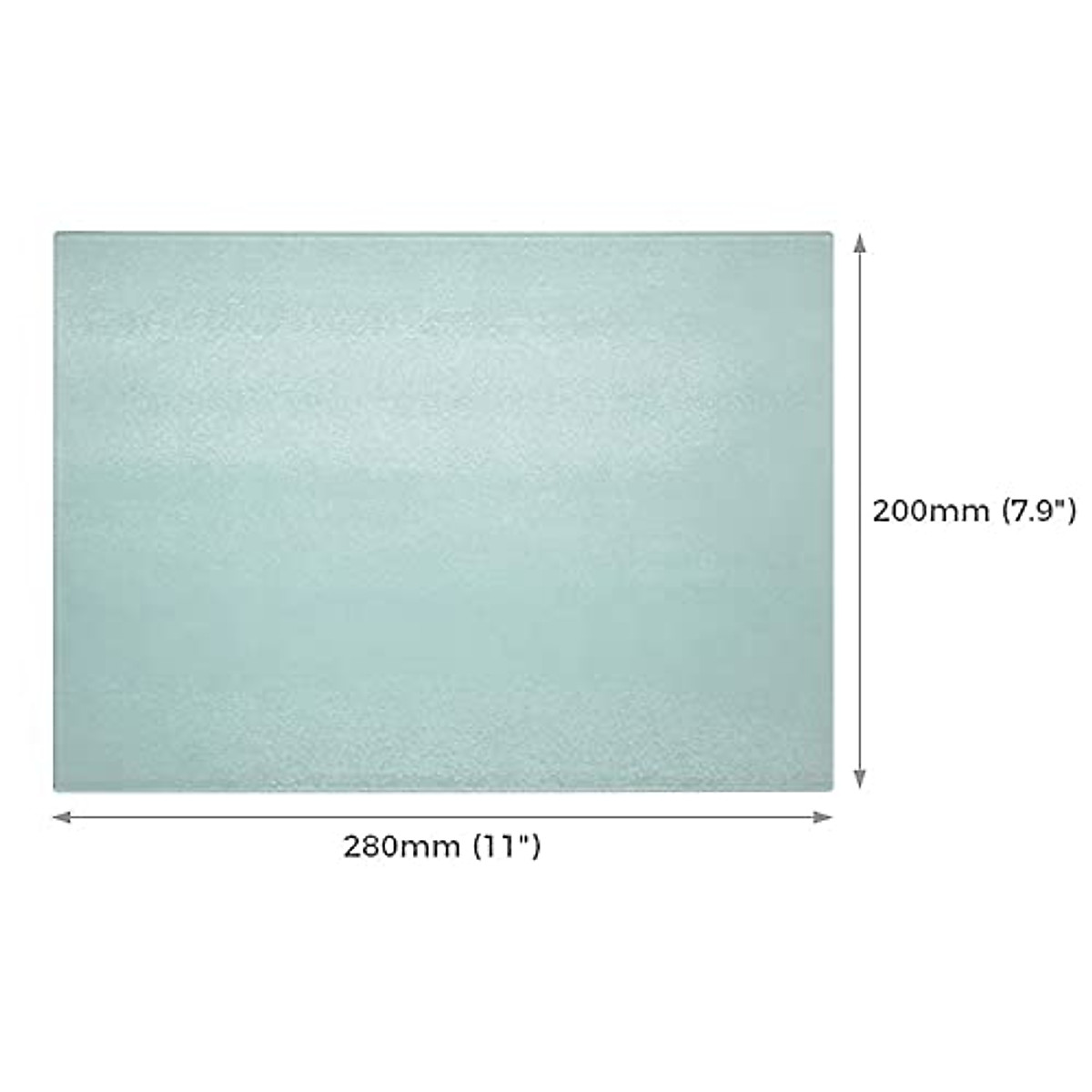 POVOKICI 25pcs 11" x 7.9" Rectangle Sublimation Blank Tempered Glass Cutting Board with White Coating for Heat Press Printing