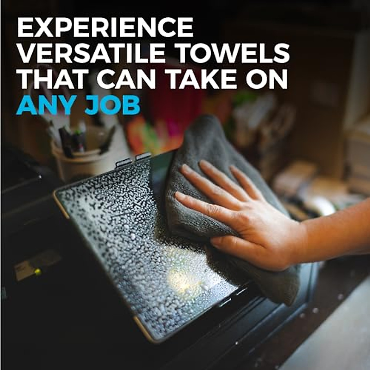 The Rag Company - All-Purpose Microfiber Terry Cleaning Towels - Commercial Grade, Highly Absorbent, Lint-Free, Streak-Free, Kitchens, Bathrooms, Offices, 300gsm, 12in x 12in, Green (12-Pack)