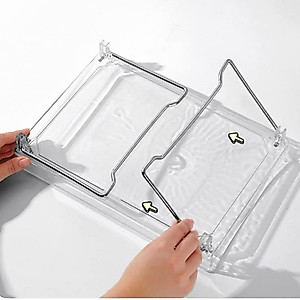 TJLSS Kitchen Rack Desktop Storage Rack Can Be Stacked Disc Folding Cosmetic Bathroom Storage Rack