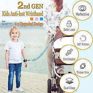 Kids Baby Safety Lock Anti-Lost Night Reflective Harness Rope Wristband Child Leash 2 Meters (Orange)