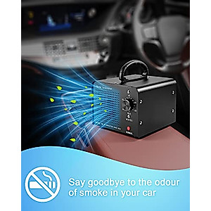 Tiiroy 0zone Machine 30000mg 0zone Generator for Home Car Smoke Pet Odor (Black)