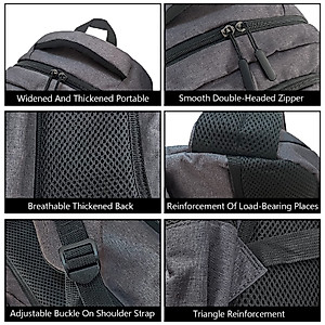 Wesoke Laptop Backpack for Men, 17.3 Inch Travel Backpacks BookBag with Laptop Compartment, Water Resistant Business Work Casual Computer Daypack with USB Charging/Headphone Port, Dark Grey