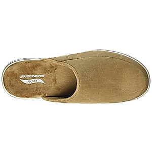 Skechers Men's Gowalk Arch Fit Lounge-Comfy Indoor Outdoor Athletic House Shoe Slippers, Wheat, 8.5