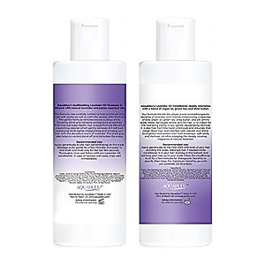 Aquableu Natural Lavender Shampoo & Conditioner Set - Gentle Ultra Calming Multitasking Cleanser - Nourishing & Restorative - Jojoba Oil - Sulfate & Paraben Free - For color treated hair (8 oz)