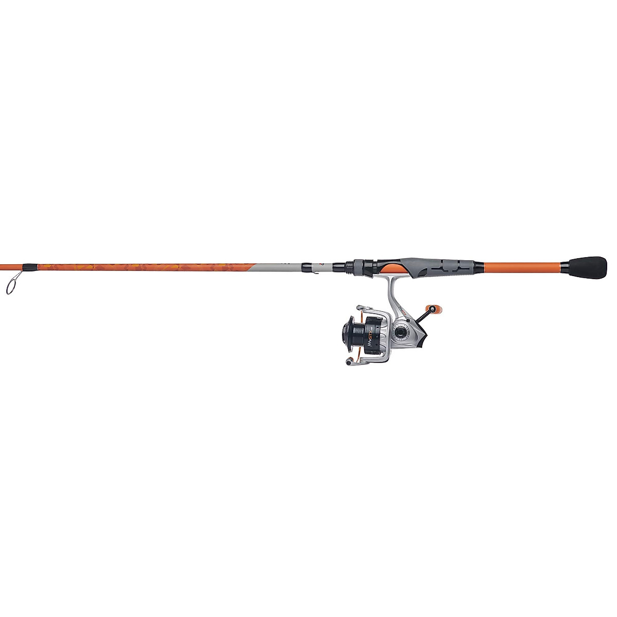 Abu Garcia 5’6” Max PRO Fishing Rod and Reel Spinning Combo, 5+1 Ball Bearings with Lightweight Aluminum Spool, 2-Piece Rod, Orange