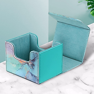 CaseBot Card Deck Box Compatible with MTG/TCG/CCG, Magnetic Game Card Case Large Size Fits Up 180+ Game Cards with PU Divider, Black