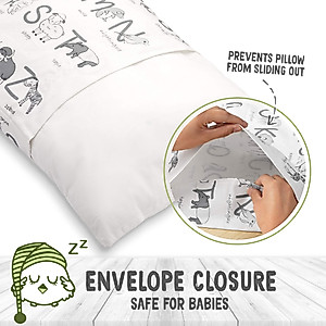 KeaBabies Toddler Pillowcase for 13X18 Pillow - Organic Toddler Pillow Case for Boy, Kids - 100% Natural Cotton Pillowcase for Miniature Sleepy Pillows - Toddler First Pillow