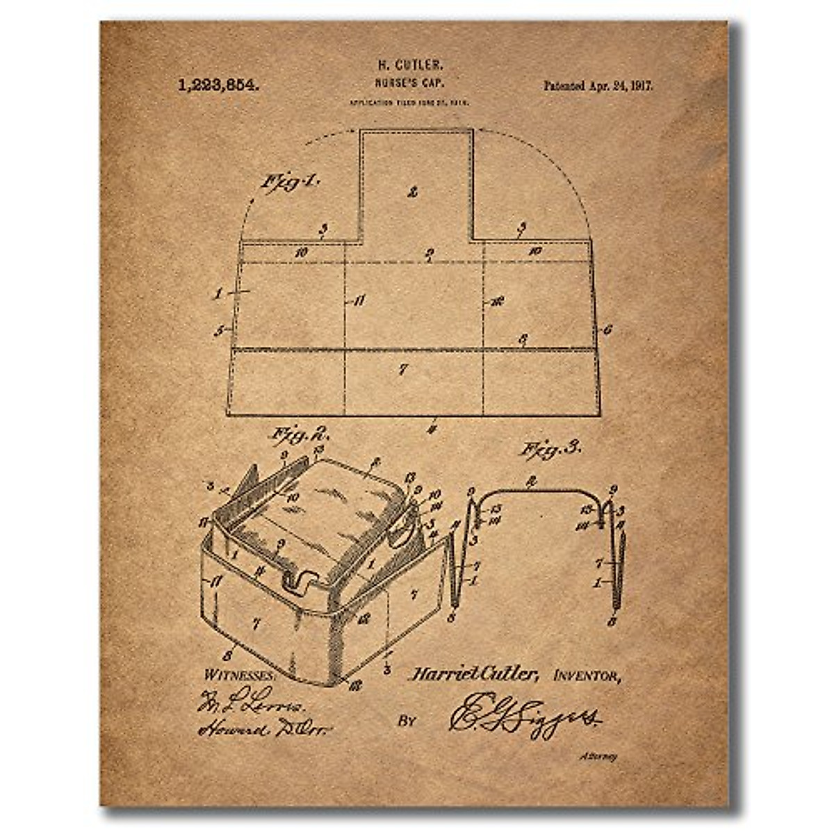 Nurse Patent Prints - Set Of 4 Vintage Wall Art Photos