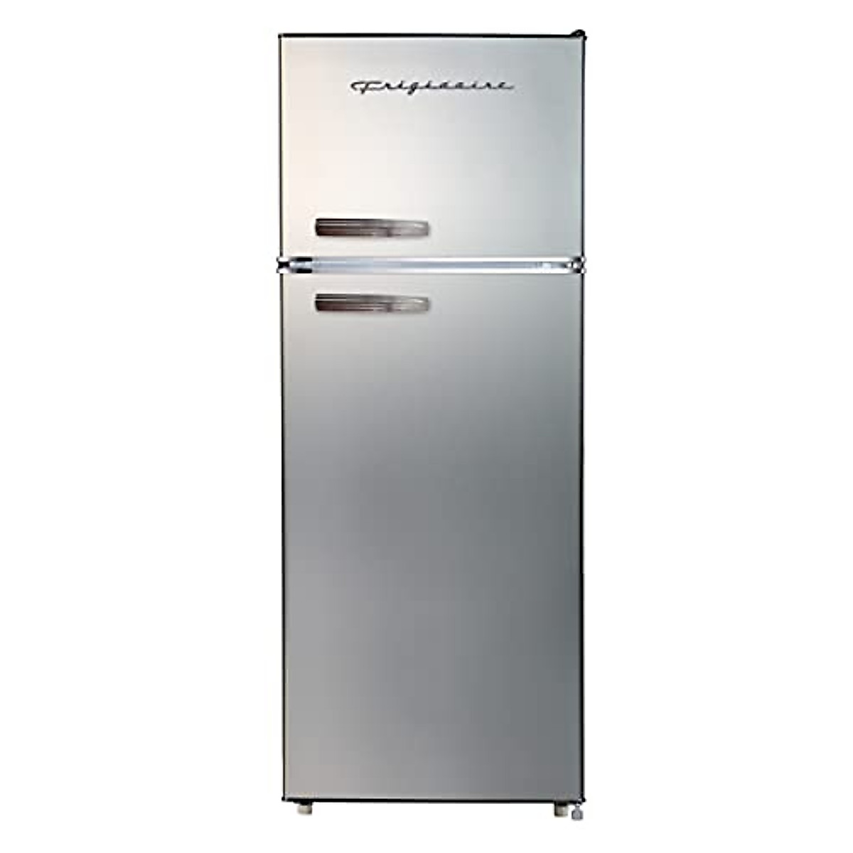 Frigidaire EFR753-PLATINUM EFR753, 2 Door Apartment Size Refrigerator with Freezer, Silver & BLACK+DECKER Digital Microwave Oven with Turntable Push-Button Door, 0.9 Cu Ft