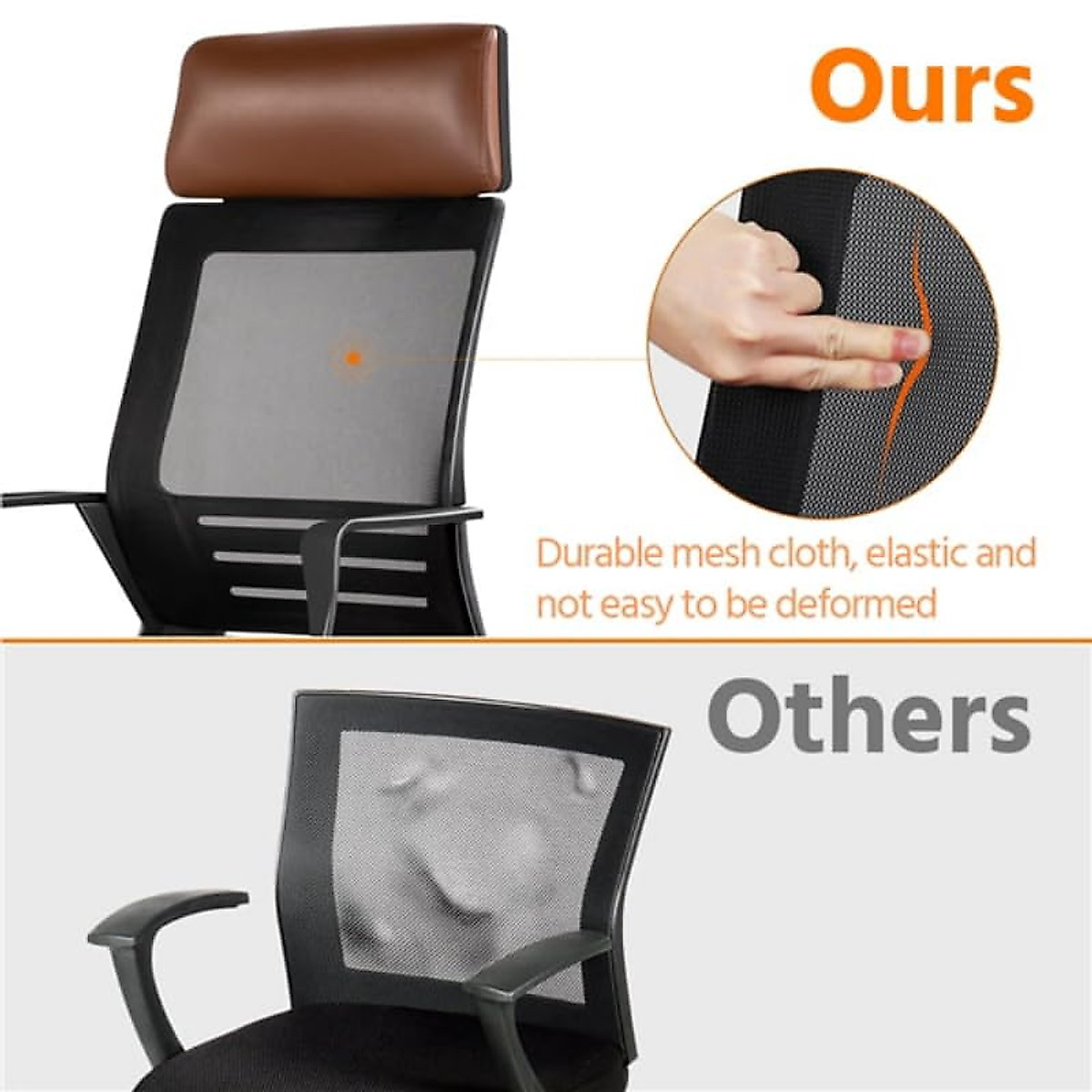 MARURY Big and Tall Office Chair, Adjustable Ergonomic Mesh Swivel Office Chair,360° Freely Rotatable Chair, Modern Soft Comfort Home Office Desk Chair