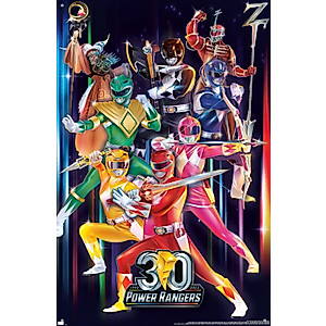 Power Rangers - 30th Group Wall Poster with Push Pins