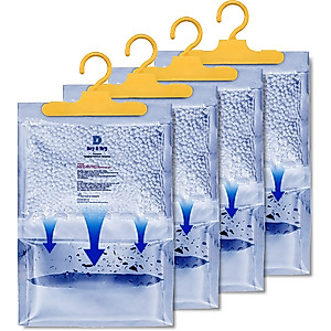 Dry & Dry 4 Pack[14 OZ] Premium Moisture Absorbers Dehumidifiers for Home Dehumidifier for Basement Dehumdifiers for Bedroom Small Dehumidifiers - Dehumidifiers Moisture Absorber