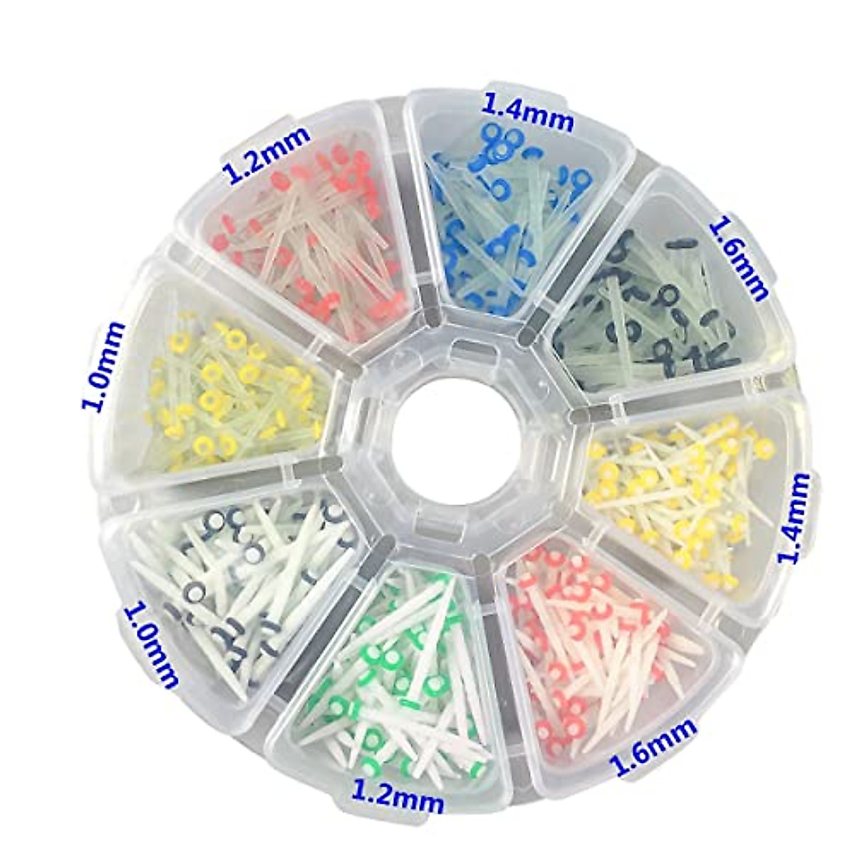 200Pcs Fiber Post Kit Glass Quartz Teeth Restorative Straight Post 1.0/1.2/1.4/1.6mm