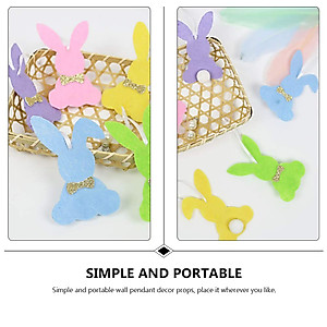 VALICLUD 10pcs Easter Rabbit Ornament Hanging Bunny Ornaments Felt Bunny Rabbit Easter Tree Decorations for Home Garden Layout Easter Party Supplies