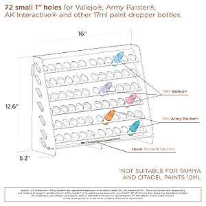 1 x Modular 74 holes + 1 x Wall Vallejo 72 holes Paint Rack Organizer