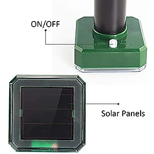 Solar Sonic Mole Repellent 4 Pack Gopher Repellent Groundhog Detergent Protect Outdoor Lawn and Garden