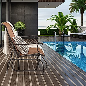 Giantex Outdoor Glider Bench Chair - Extra-Large 2 Person Loveseat with Breathable Fabric, Steel Frame, 660lbs Weight Capacity Swing Chair for Lawn, Yard, Poolside, Garden, Patio Swing Glider Chair