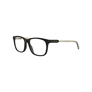 Gucci Square/Rectangle Optical Frames Black Black Transparent Luxury Eyewear Made In Italy Acetate Frame Designer Fashion for Everyday Luxury