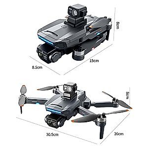 RKSTD Drone With Camera For Adults - HD FPV RC Drone, Without Obstacle Avoidor, Foldable RC Drone Altitude Hold, Headless Mode, Brushless Motor, Follow Me, Gift For Adult Beginners