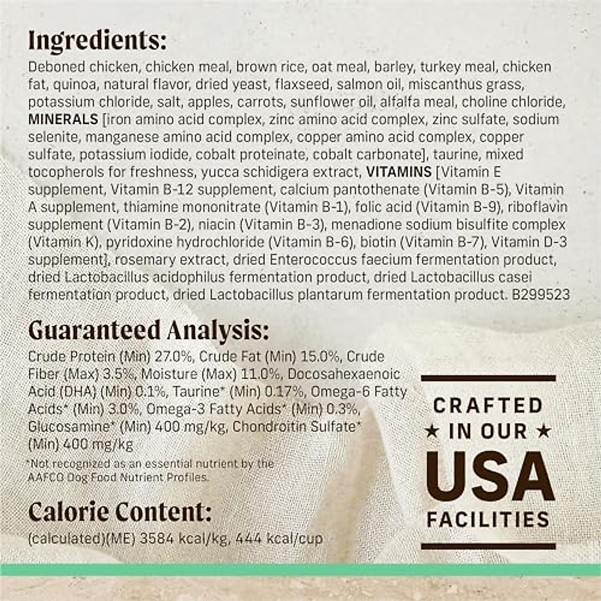 Merrick Healthy Grains Premium Dry Dog Food, Wholesome and Natural Dry Chicken Kibble, Senior Recipe - 4.0 lb. Bag