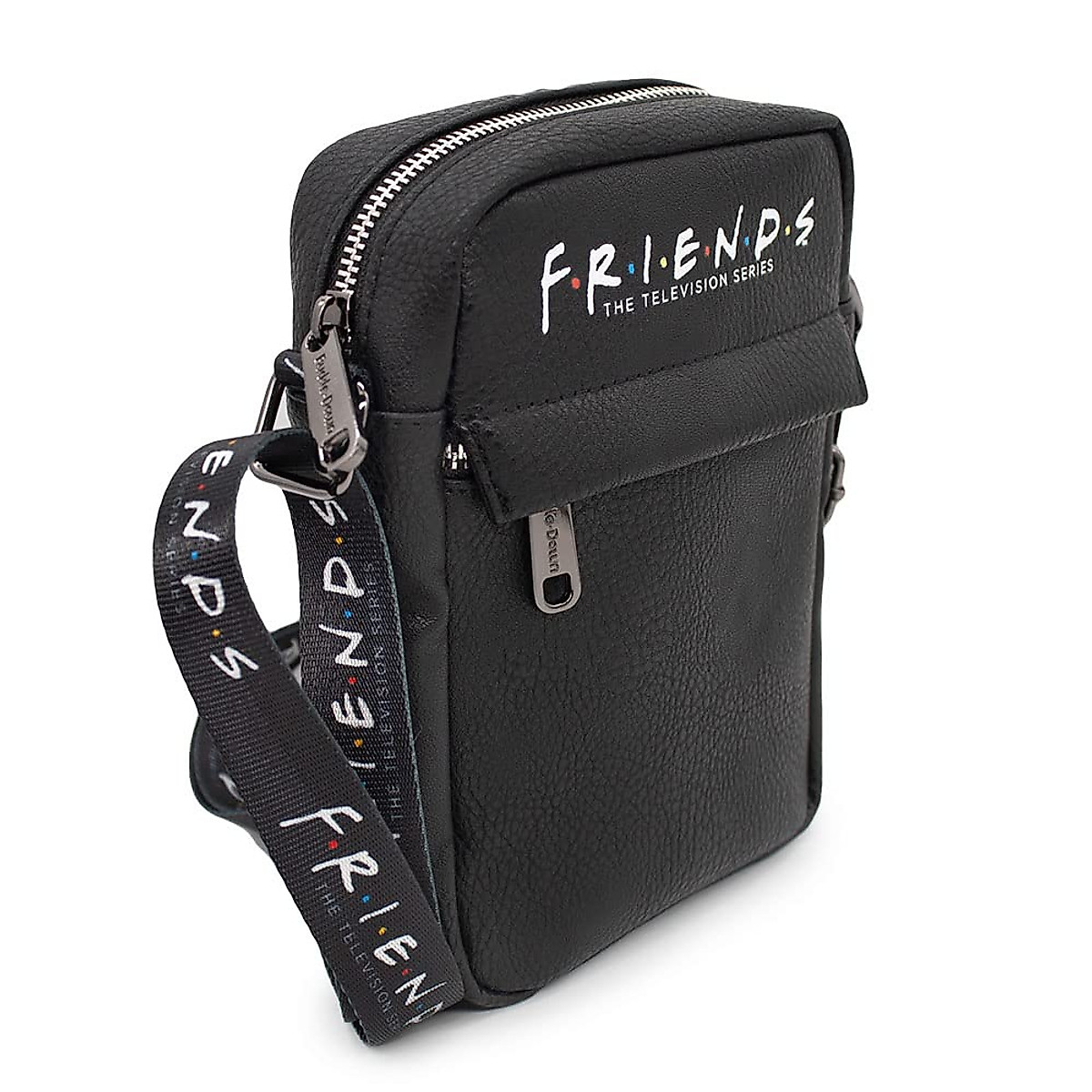 Buckle Down Friends Bag, Crossbody, Logo, Vegan Leather