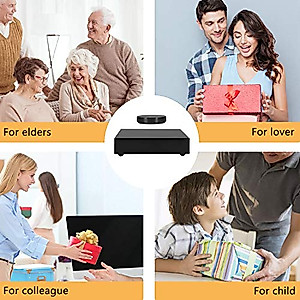 KINGLEV Magnetic Levitation Platform, 360° Floating Rotating Display Stand Disk Holder, Home Decor Sculpture Art Show Shelf, for Living Room,Office, Shop Decoration, Up to 350g(13 Ounces)