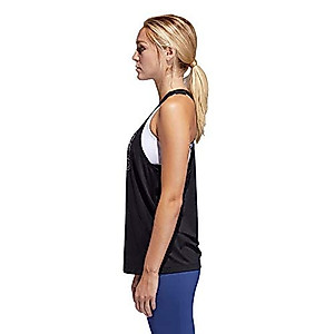 adidas Women's Tech Badge of Sport Tank Black/White Small