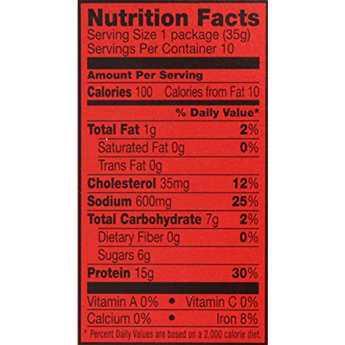 Jack Link's Beef Jerky, Teriyaki, 1.25 oz. Bags, 10 Count - Flavorful Meat Snack for Lunches & More, 14g Protein, 100 Calories, Made with 100% Beef - 96% Fat Free, No Added MSG** or Nitrates/Nitrites