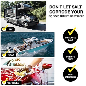 Salty Boater - Salt Remover for Boats - Boat Soap Marine - Salt Away for Boats - Salt Remover Engine Flush - Boat Cleaner - Boat Cleaning Supplies (32oz) Color May Vary