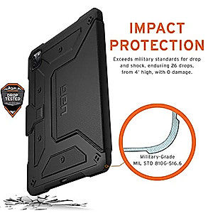 URBAN ARMOR GEAR UAG iPad Pro 12.9-inch (4th Gen, 2020) Case Metropolis [Black] Folio Slim Heavy-Duty Tough Multi-Viewing Angles Stand Military Drop Tested Protective Cover