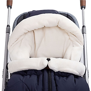 KZ Dotnz Universal Footmuff for Stroller with Adjustable Side Central and Botton zips, Stroller Footmuff with Soft Hood, Waterproof Warm Outdoor Baby Stroller Bunting Bag/Stroller Accessories