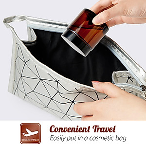 4oz Jars with Lids, Hoa Kinh 12 Pack Amber Glass Jars with Lids Empty Cosmetic Containers Round Airtight Glass Jar with Inner Liners and black Lids for Storing Lotions, Powders, and Ointments