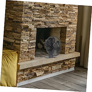 Veemoon Stove Fan Fan 6 Blades Fireplace Fan Heat-Powered Oscillating Stove Fan for Wood Burning Stoves