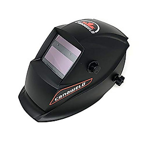 CANAWELD Auto Darkening True Color Welding Helmet 1/1/1/2 High Optical Class Solar Powered Welder Mask with 2 Sensors (Classic Duty-Black)
