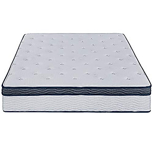 Olee Sleep 12 Inch Euro Top Gel Memory Foam Spring Hybrid Mattress Full, Mid Night, Mattress In a Box, CertiPUR-US Certified, Queen
