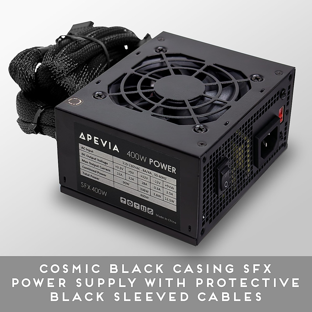 APEVIA SFX-AP400W Mini ITX Solution / Micro ATX / SFX 400W Power Supply