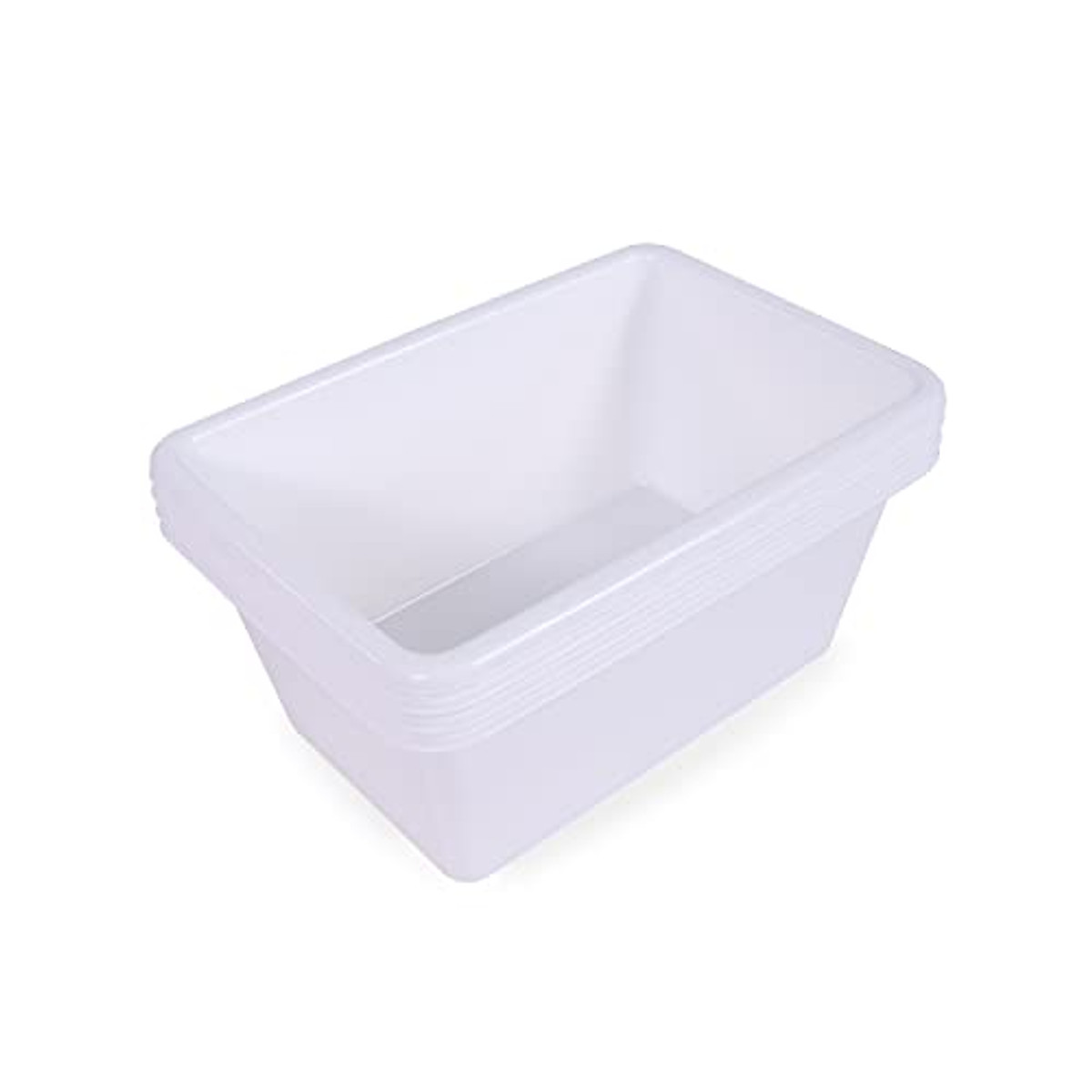 UNiPLAY Small Stackable Storage Bins for Closet Organizers, Food Organizer Bins, Pantry Storage and Toy Storage Organizer, (4-Pack), White