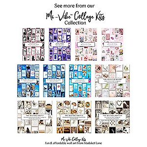Blue Wall Collage Kit Aesthetic Pictures, Blue Aesthetic Pictures, Collage Print Kit, Bedroom Decor for Teen Girls, VSCO Girls Bedroom - Set of 50 Pcs Photo Prints 4x6 (Dark Blue)