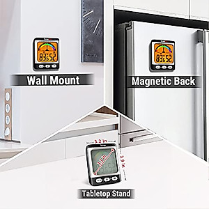 TempPro A52 Hygrometer Indoor Thermometer for Home with Comfort Level Indication Humidity Meter, Large Backlit Display Humidity Sensor with Max/Min Record for Greenhouse Basement Black