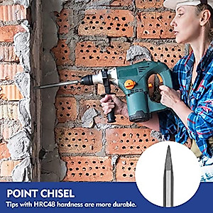 WORKPRO 17-Piece SDS-Plus Rotary Hammer Drill Bits and Chisel Set, Carbide-Tipped Masonry Drill Bits and Chisels for Concrete, Stone, Brick, with Storage Case