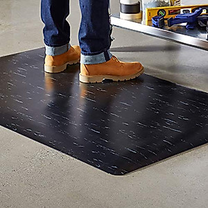 Amazon Basics Anti-Fatigue Mat Marbleized Composite Mat 7/8" Thick 3x5 Black/White