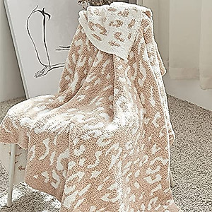 Adorila Leopard Throw Blanket for Couch Bed Sofa Chair, Super Soft Cozy Blanket, Brown Cheetah