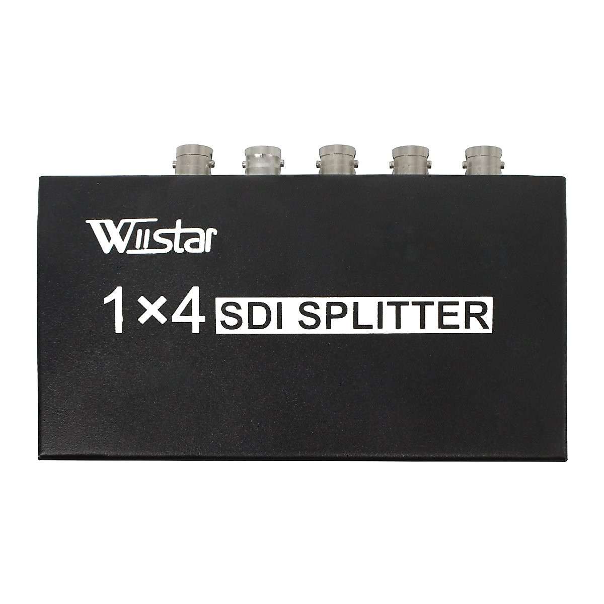 Wiistar SDI 1x4 Splitter Black Amplifier Splitter 1 in to 4 Out SD-SDI HD-SDI 3G-SDI Repeater Extender