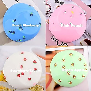 7 Packs Jelly Crunchy Slime Kit,Butter Slime Non Sticky,Super Soft Sludge Toy,Birthday Gifts for Kids,DIY Premade Crystal Glue Boba Slimes Party Favor for Girls & Boys